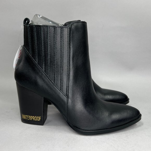 Blondo | Shoes | Blondo Womens Reese Waterproof Black Leather Ankle ...
